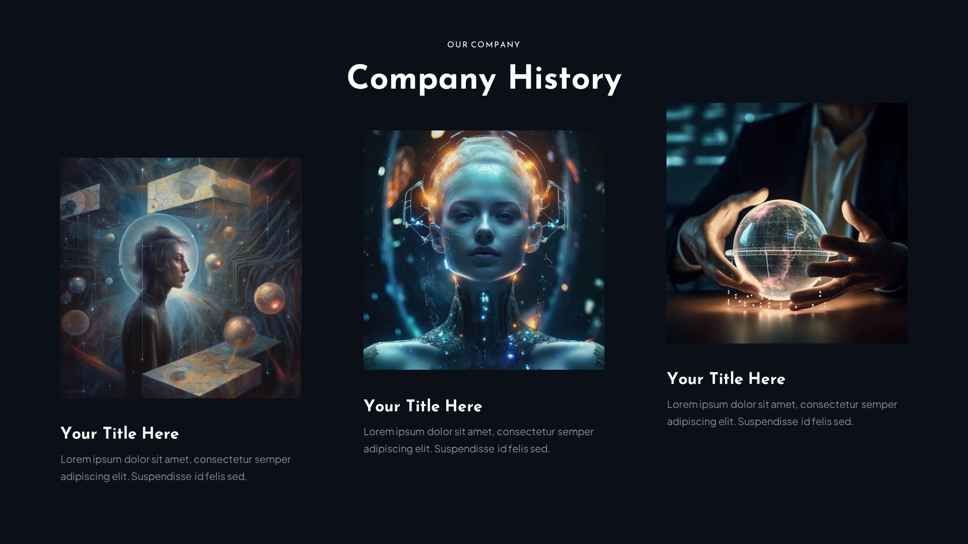 Dark Futuristic Google Slides Presentation Template Presentation